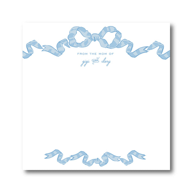 Blue Chintz Bow Border Notepad – Sweet Caroline Designs
