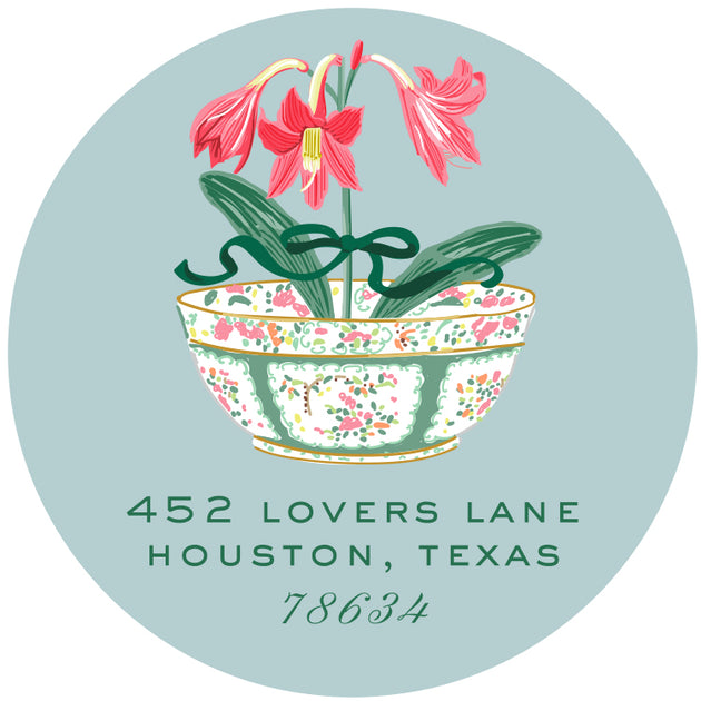 Amaryllis Flower Return Sticker – Sweet Caroline Designs