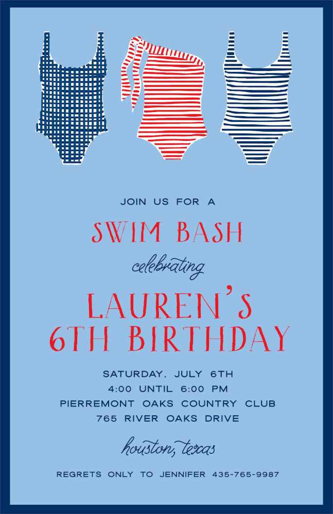 American Swim Invitation – Sweet Caroline Designs
