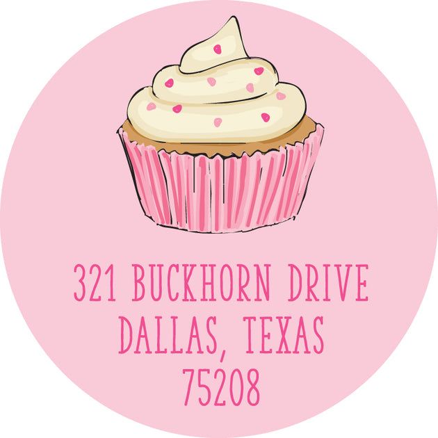 Birthday Fun - Pink Return Sticker – Sweet Caroline Designs