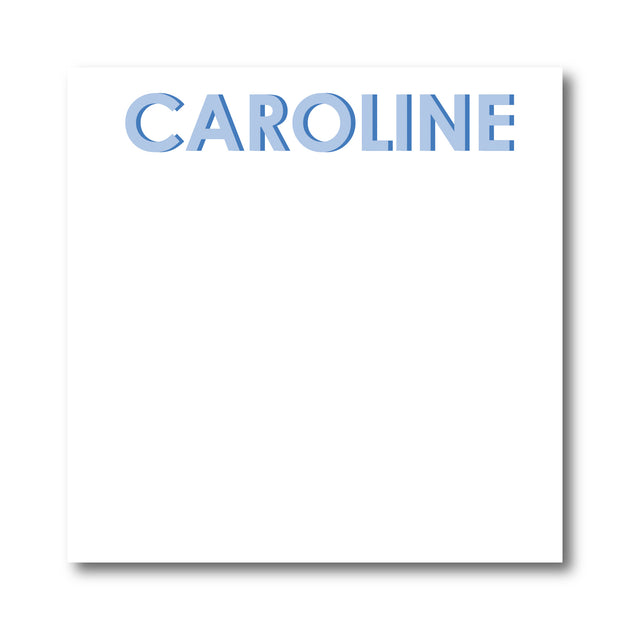 Blue Block Letters Notepad – Sweet Caroline Designs