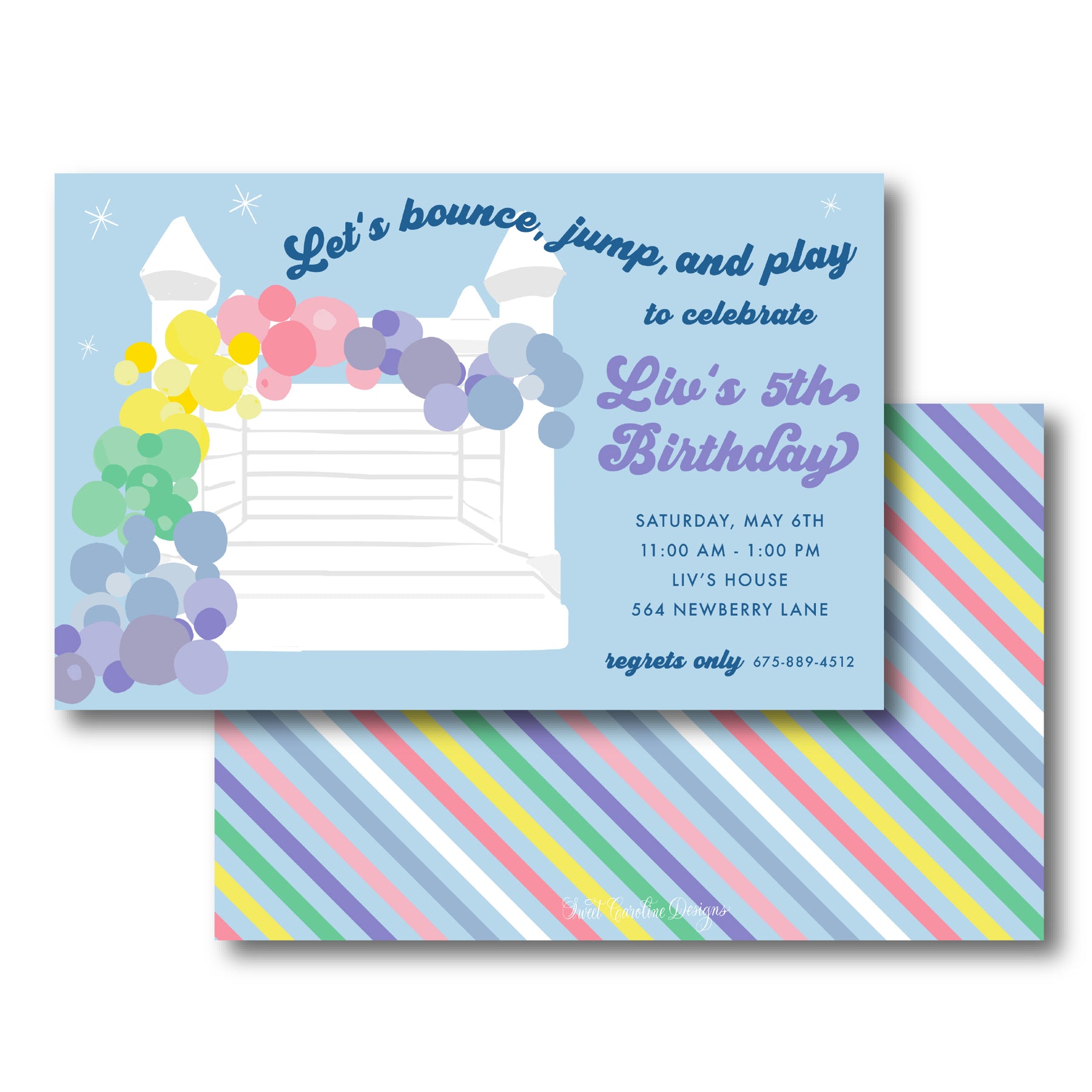 Bounce House Invitation – Sweet Caroline Designs