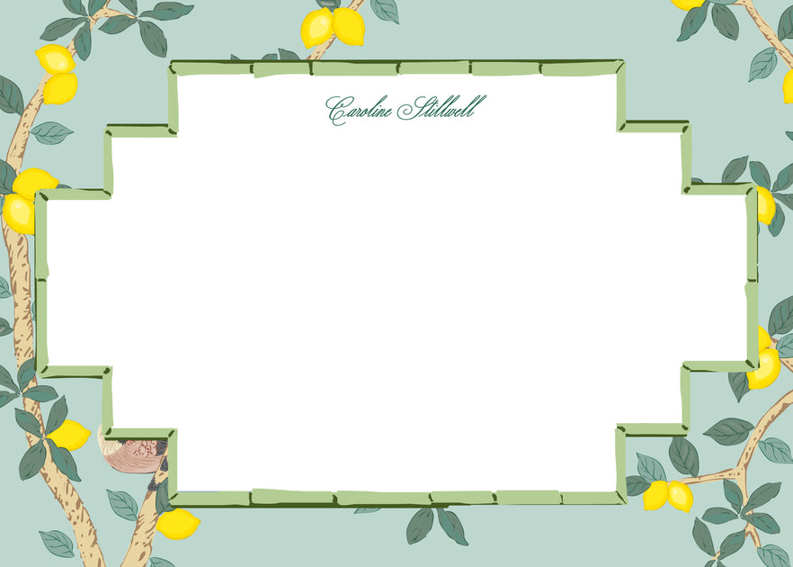 Chinoiserie Lemon Stationery – Sweet Caroline Designs