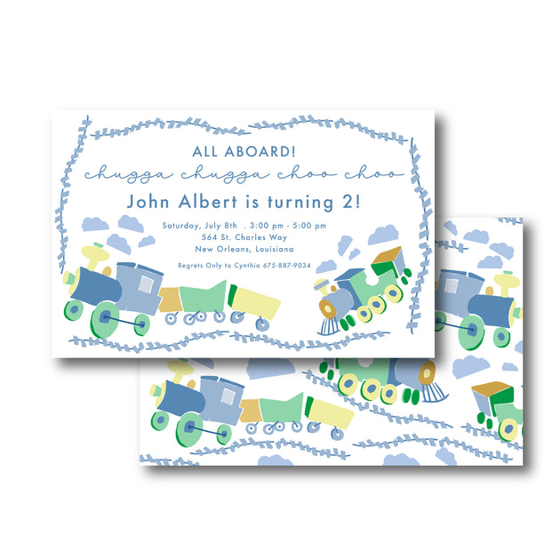 Choo Choo Invitation – Sweet Caroline Designs