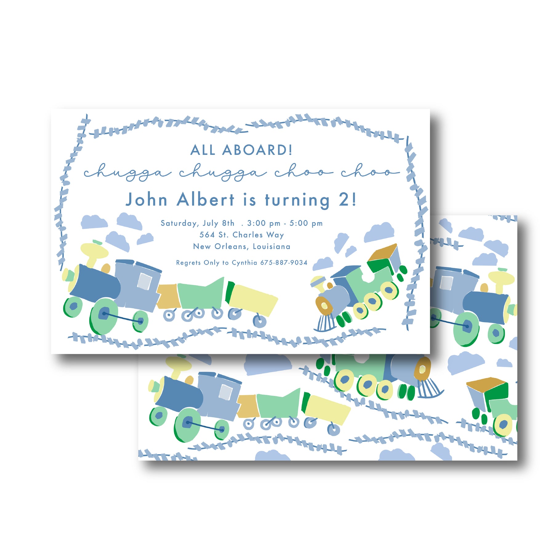 Choo Choo Invitation – Sweet Caroline Designs