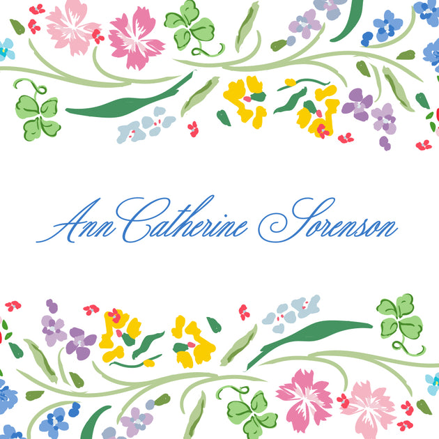 French Flower Calling Card – Sweet Caroline Designs