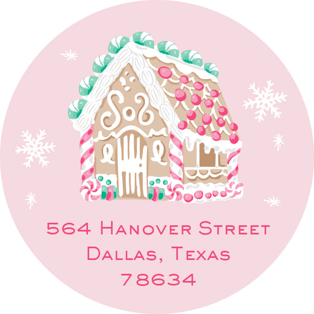 Gingerbread Party Return Sticker – Sweet Caroline Designs