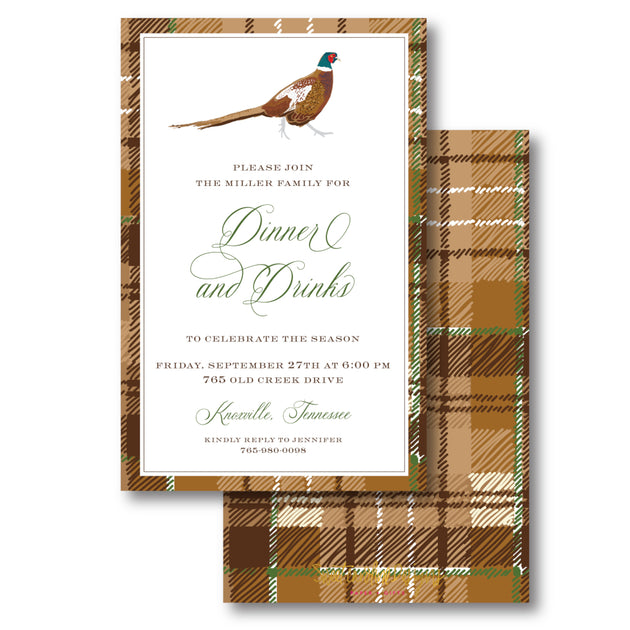 Pheasant Border Invitation – Sweet Caroline Designs