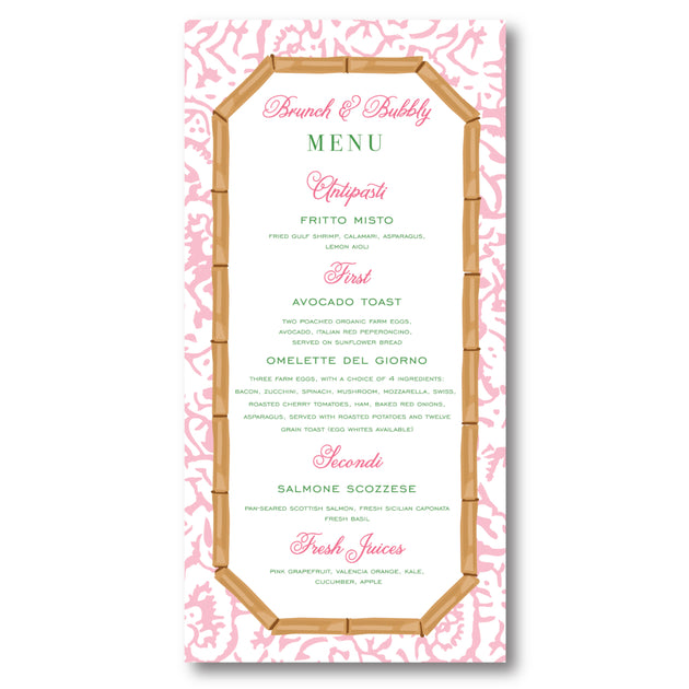 Pink Carnation Menu – Sweet Caroline Designs