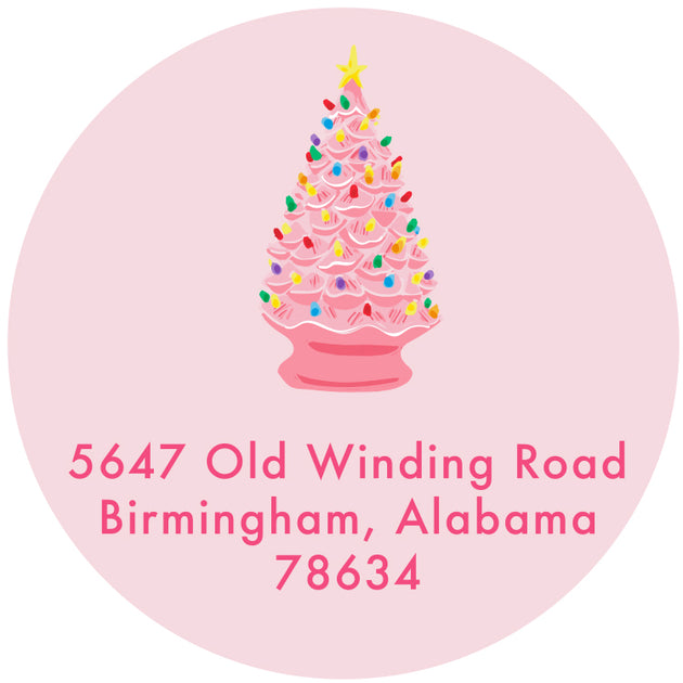 Pink Tree Return Sticker – Sweet Caroline Designs