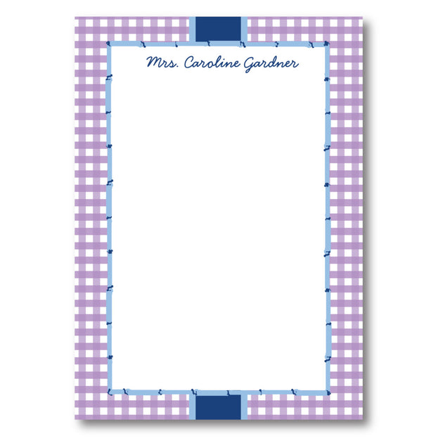 Purple Mini Check Notepad – Sweet Caroline Designs