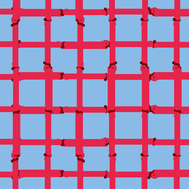 Red Blue Bamboo Calling Card – Sweet Caroline Designs