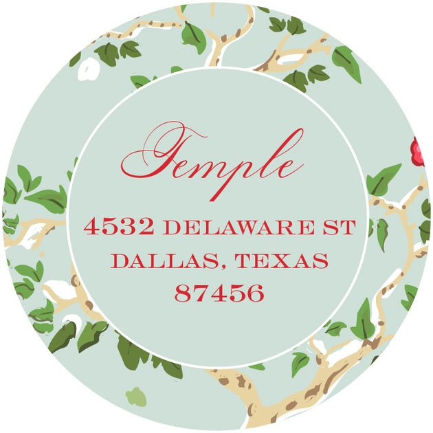 Ribbon Chinoiserie Return Sticker – Sweet Caroline Designs