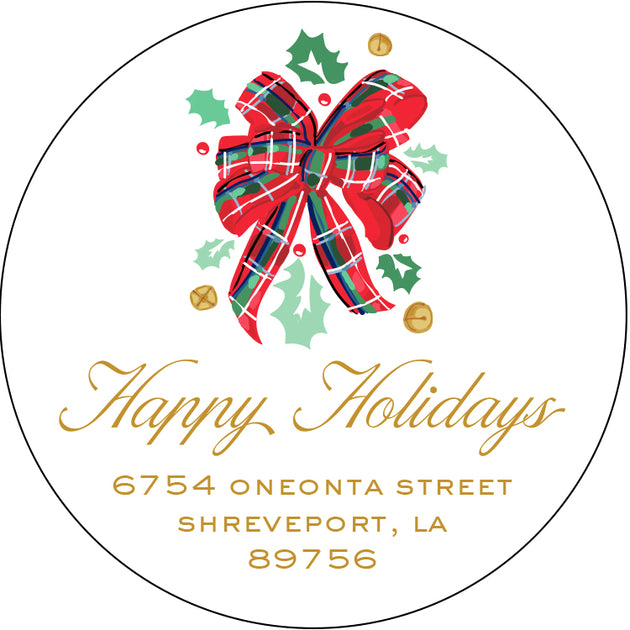 Tartan Ribbon Return Sticker – Sweet Caroline Designs