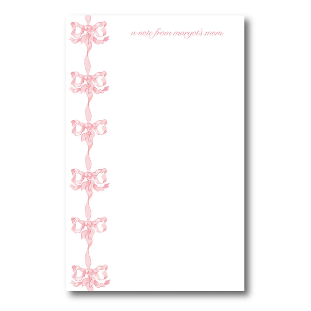 Pink Vintage Bows Notepad – Sweet Caroline Designs