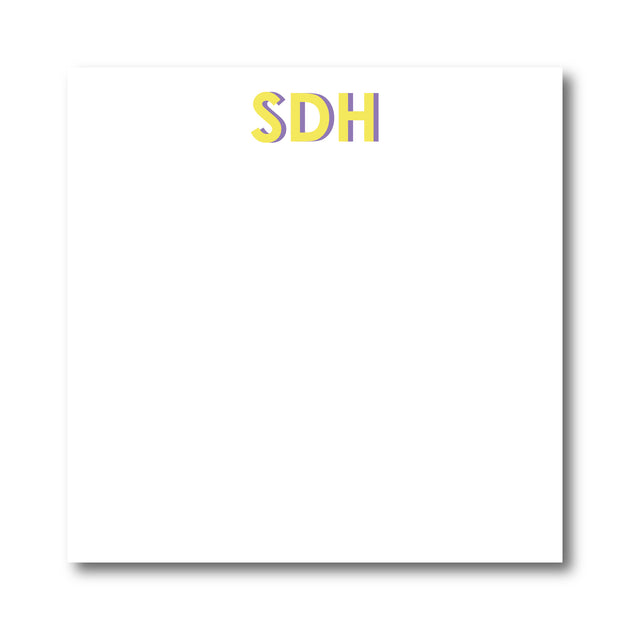Yellow Block Letters Notepad – Sweet Caroline Designs