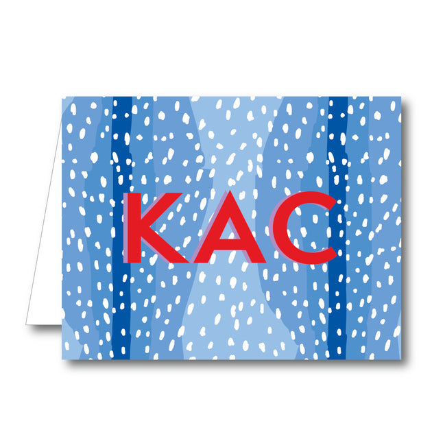 Blue Spotty Folded Notecard – Sweet Caroline Designs